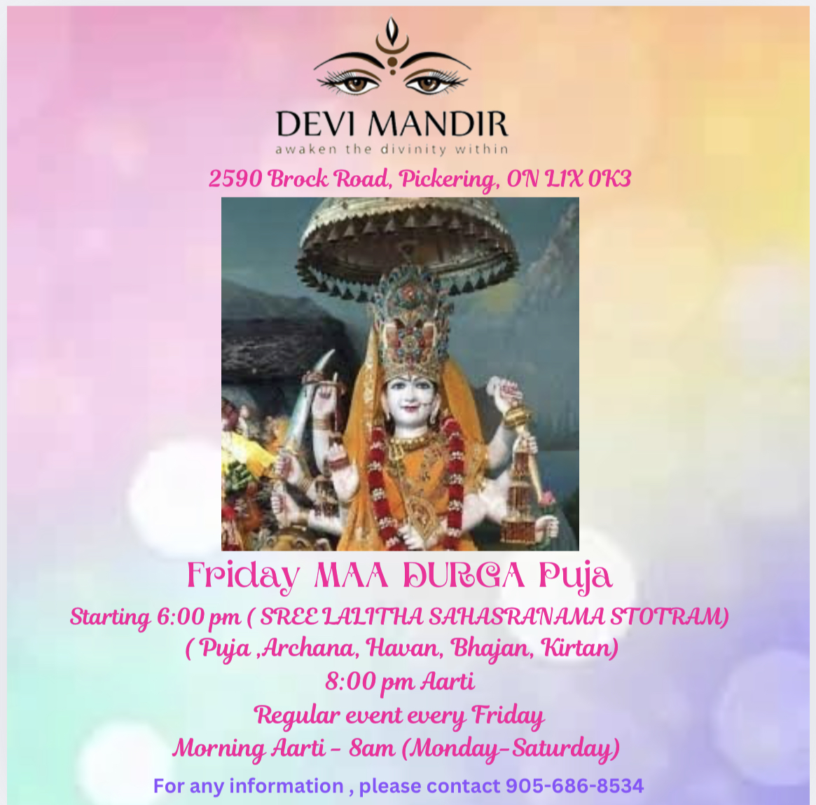 Friday Maa Durga Puja – Devi Mandir Canada